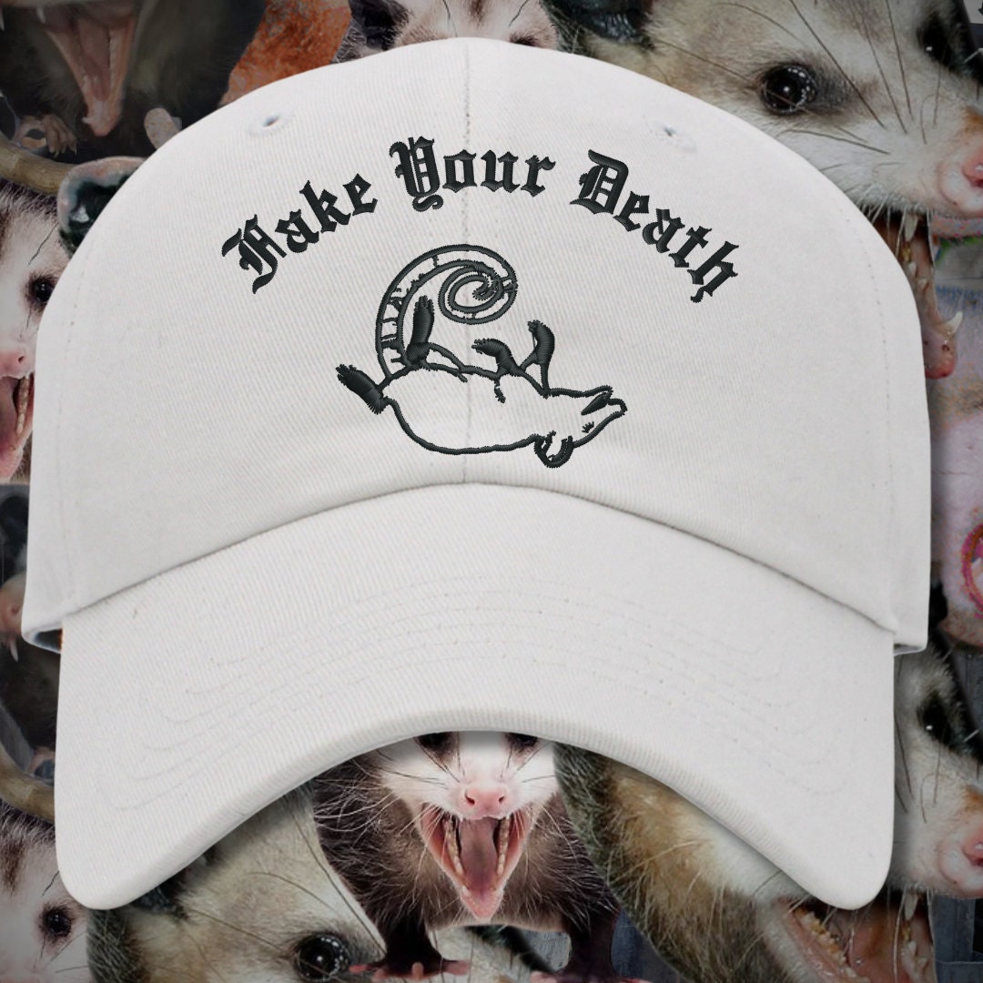 Fake Your Death Possum Embroidered Dad Hat - Etsy