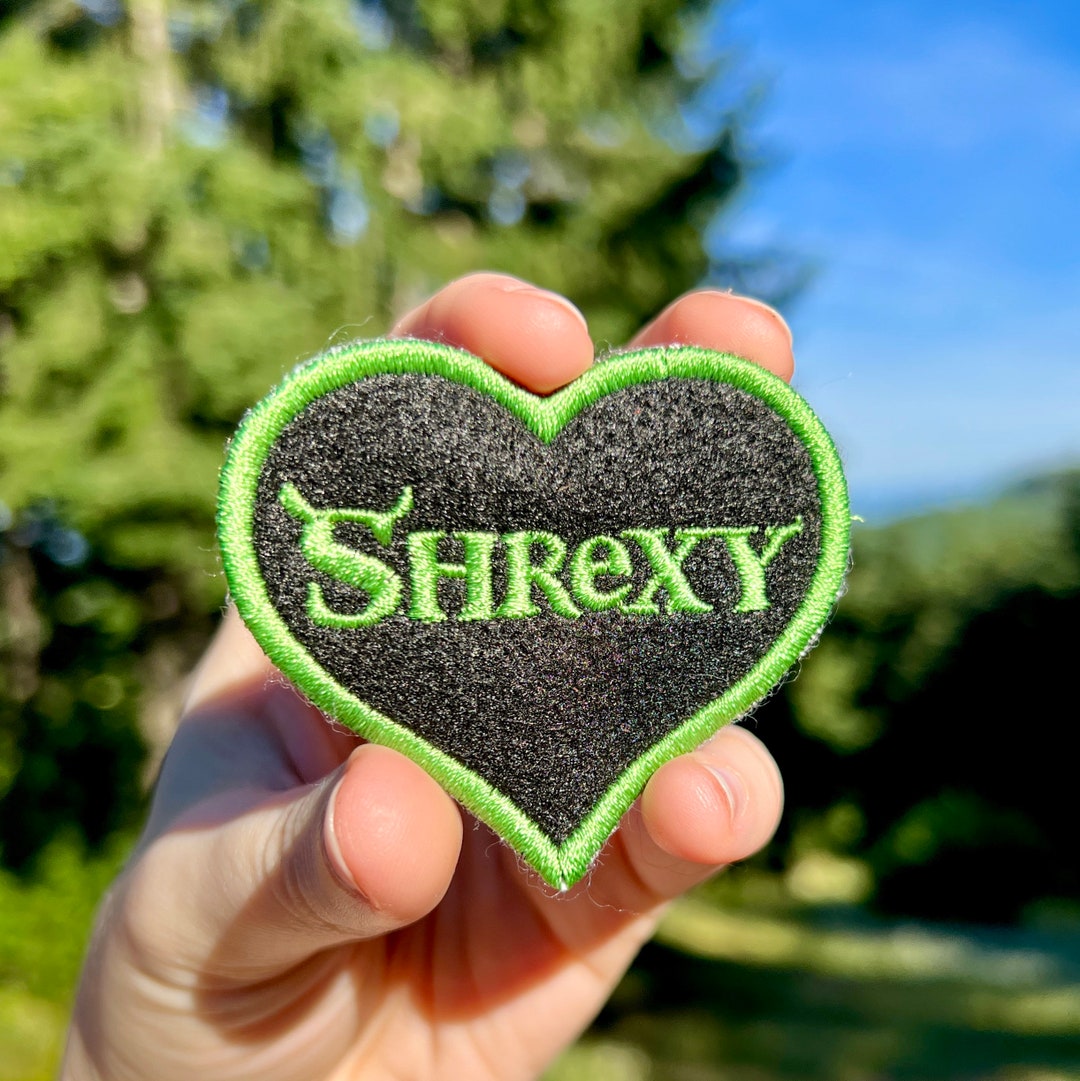 Shrexy Embroidered Iron-on Felt Heart Shrek Meme Patch - Etsy