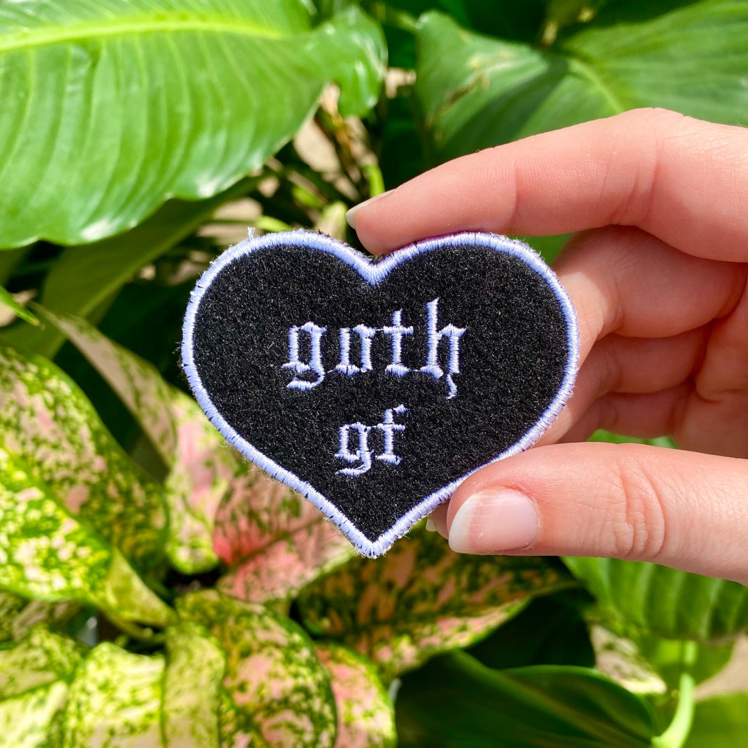 Goth Gf Embroidered Iron-on Patch - Etsy