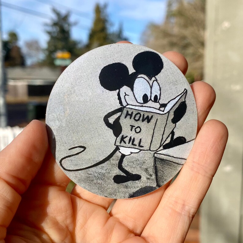 Mickey Mouse how to Kill 2.5 Embroidery Sticker - Etsy