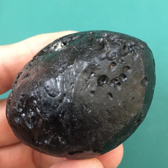 tektite natural black meteorite thai space rock rough original ...