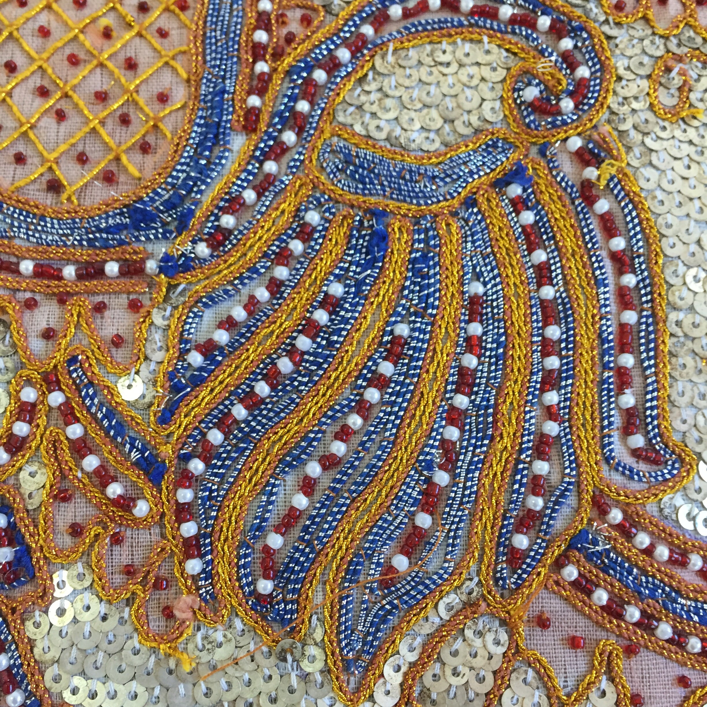 Kalaga tapestry wall hanging bead embroidered handmade | Etsy