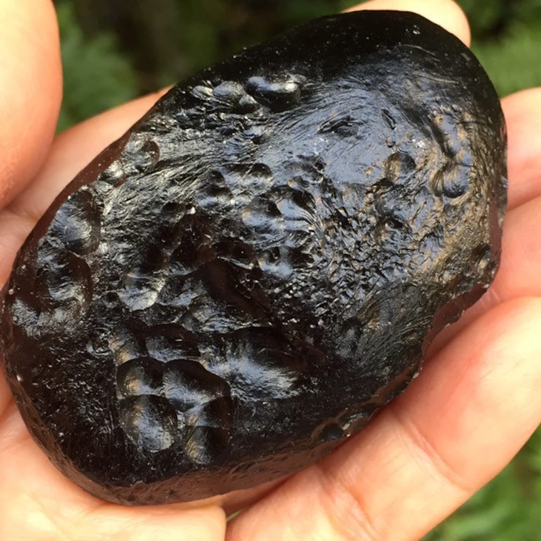Tektite Natural Black Meteorite Thai Space Rock Rough Original ...