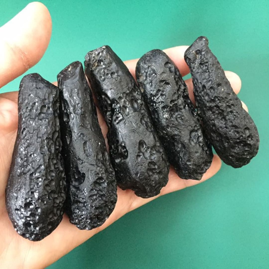 Tektite Natural Black Meteorite Thai Space Rock Rough Original ...