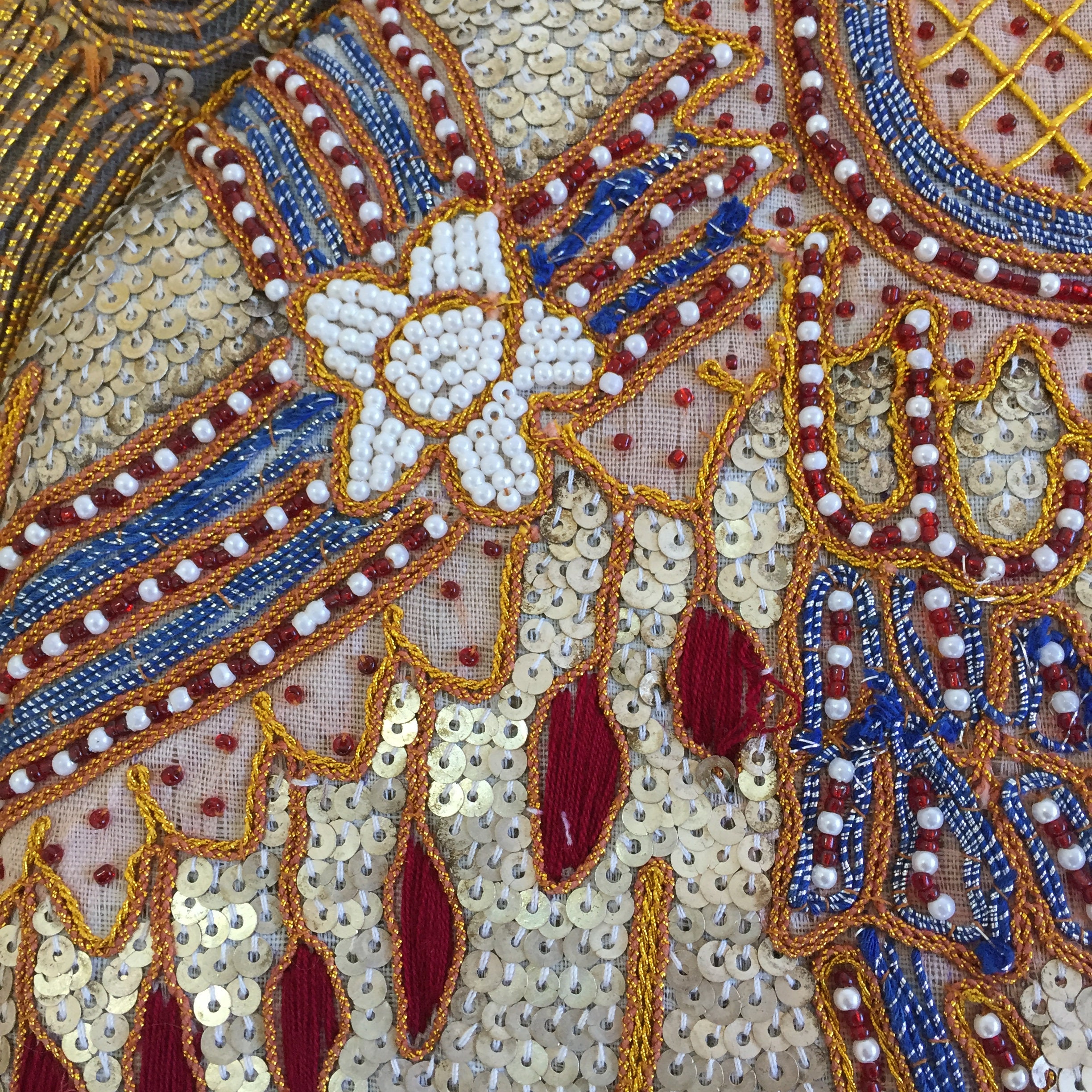 Kalaga tapestry wall hanging bead embroidered handmade | Etsy