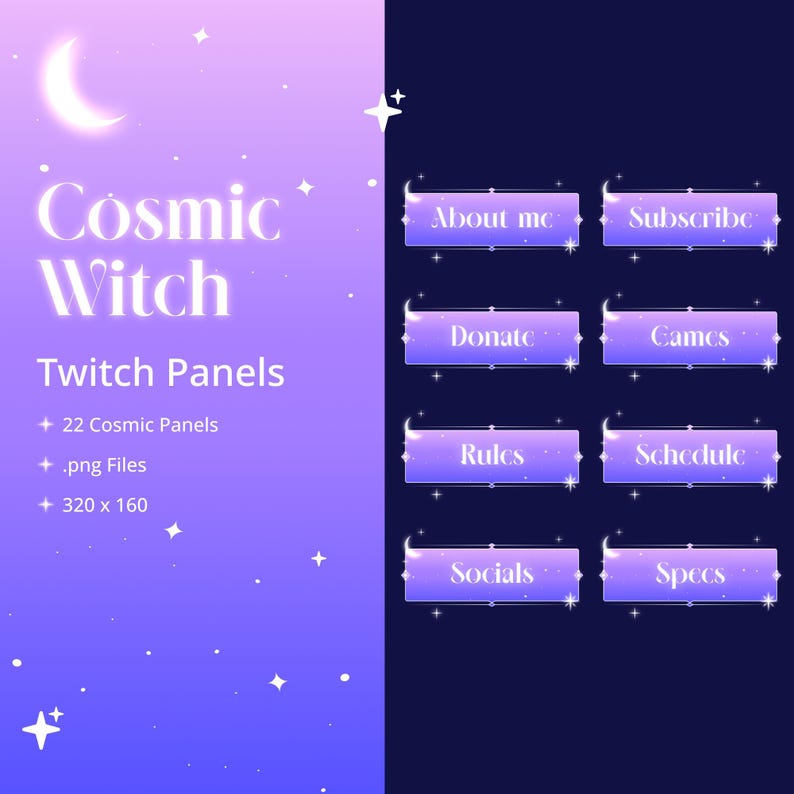 Cosmic Twitch Panels | Cozy Witchy Cute Celestial Kawaii Aesthetic ...