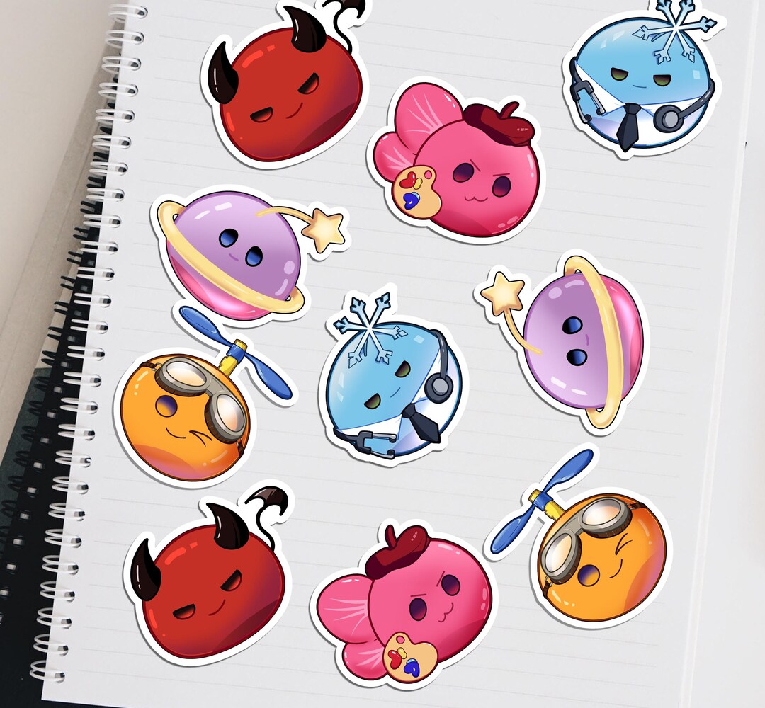 Blobbu Sticker Pack, Love and Deepspace Themed Stickers - Etsy