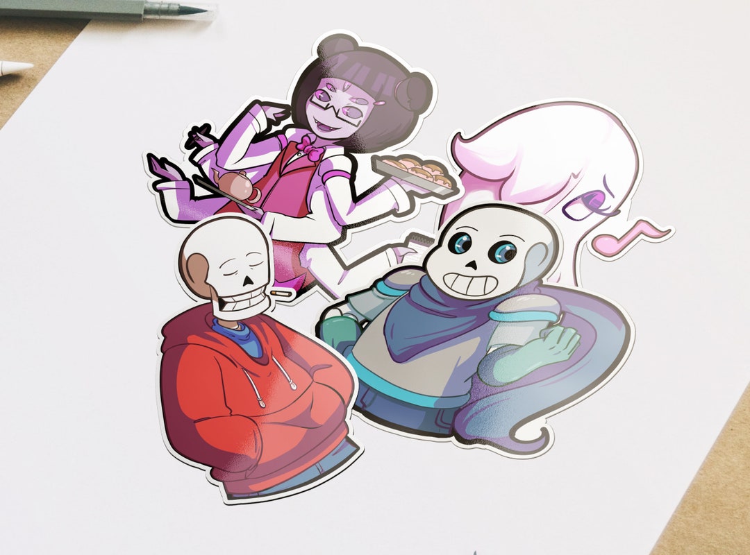 Underswap Vinyl Sticker Packs, Undertale Stickers, Die Cut Stickers - Etsy