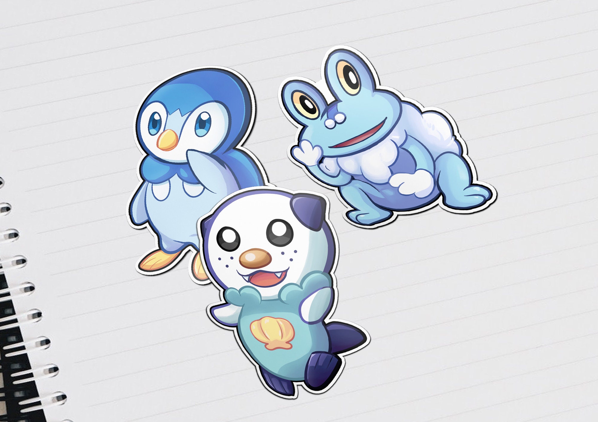 Pokemon Stickers: Water Starters Die Cut Vinyl Stickers | Etsy