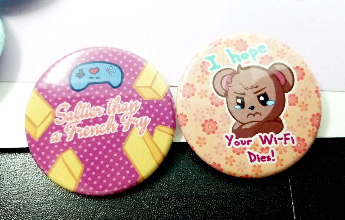Kawaii Gamer Pin Anime Pin back Buttons Lindo botón de | Etsy España