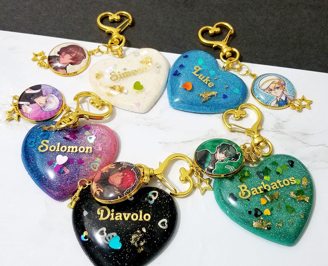 Obey Me! Resin Heart Keychain, Obey Me Shall We Date Side Character ...