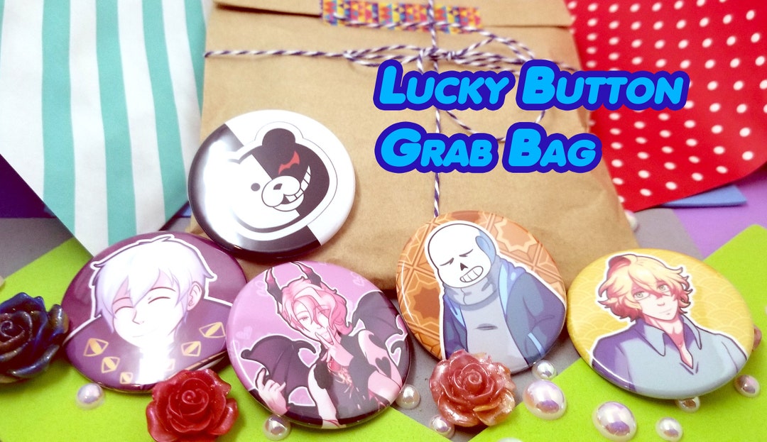 Button Grab Bag, Random Anime Manga and Video Game Buttons, Anime Pin ...