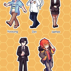 RFA Mystic Messenger Sticker Pack, Mystic Messenger Stickers, Matte ...