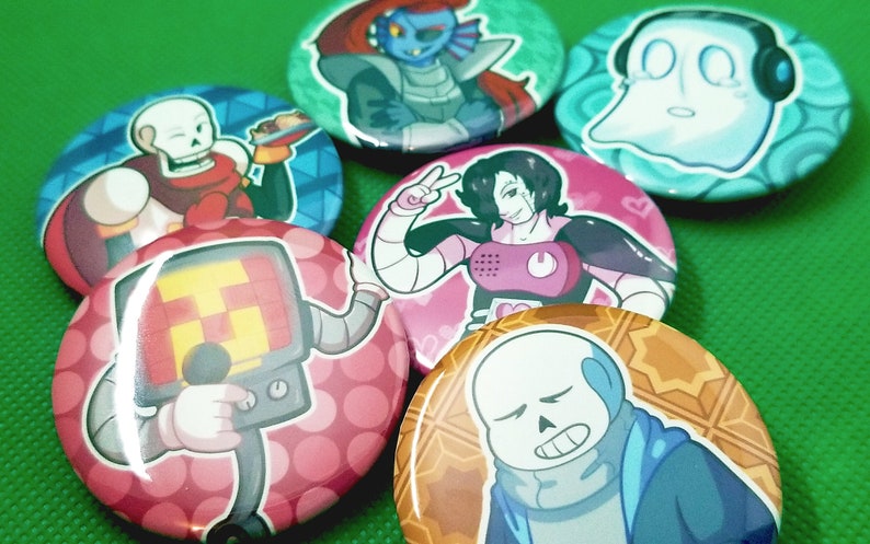 Undertale Pin Back Buttons 1.75 Inch Button 44mm Button | Etsy
