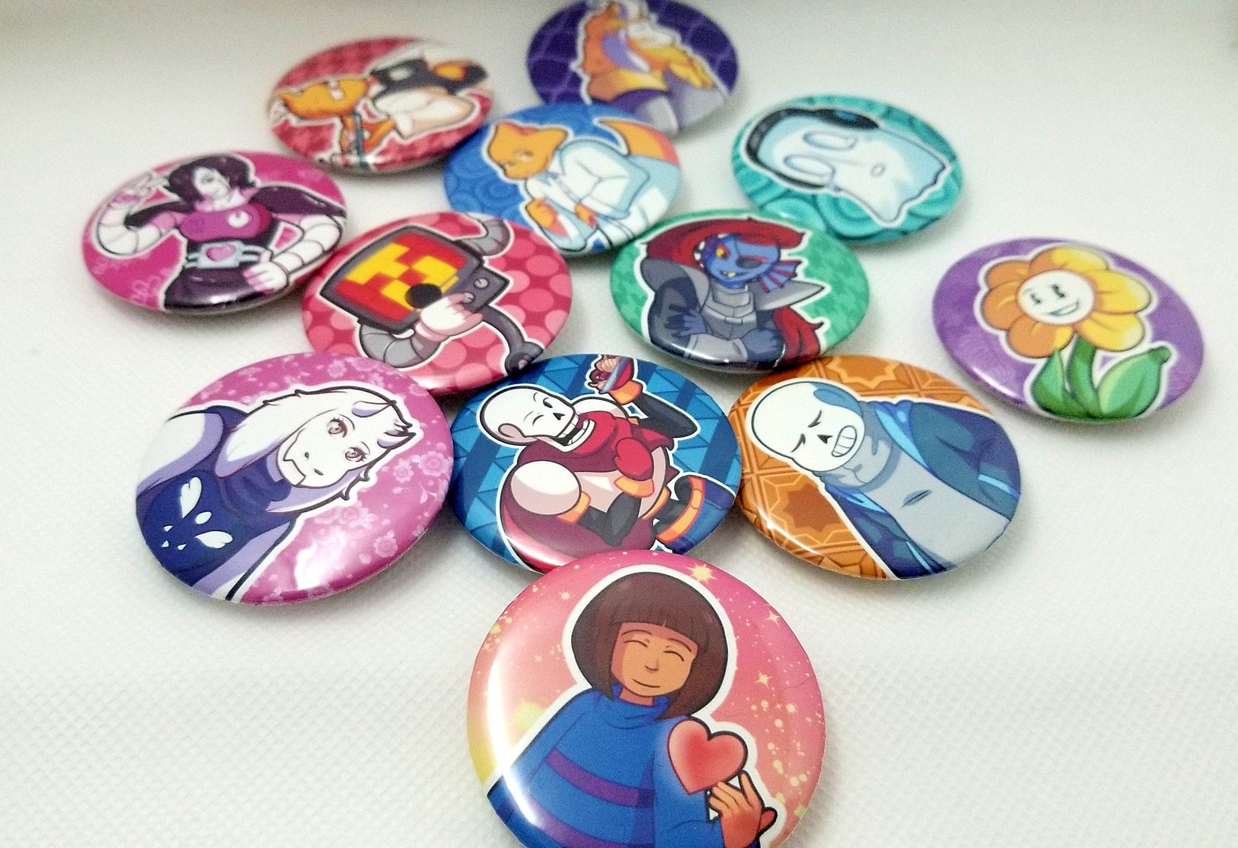Undertale Pin back Buttons 1.75 inch button 44mm button | Etsy