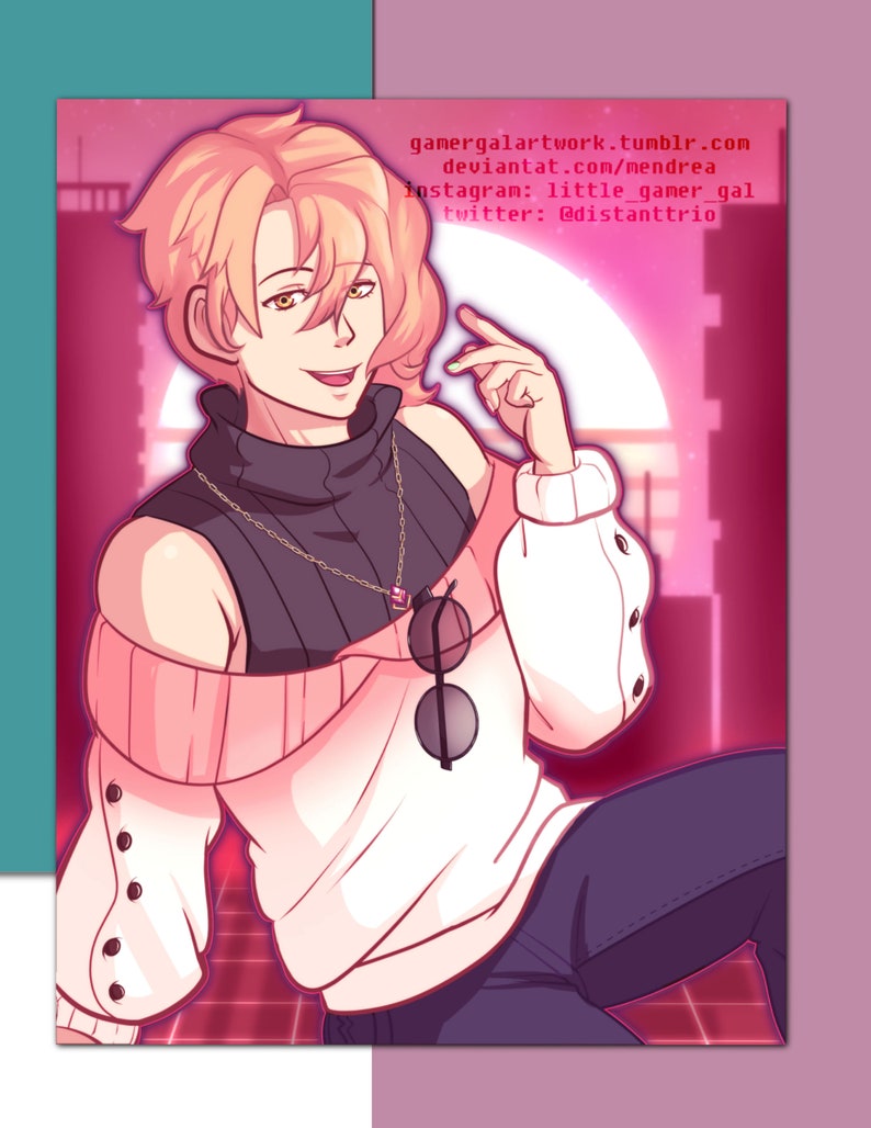 Human World Outfit Asmodeus Print, Obey Me! Shall We Date? One Master ...