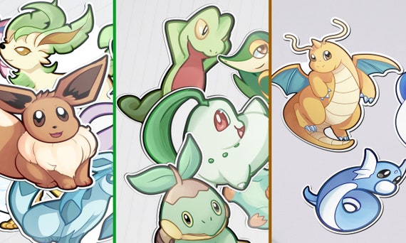 Pokemon Make Your Sticker Pack Pokemon Vinyl Stickers | Etsy