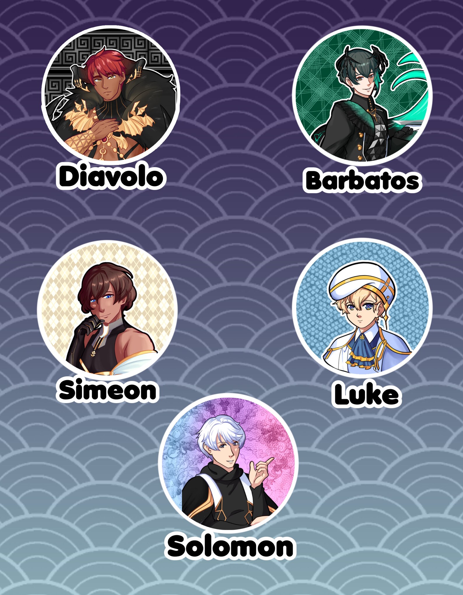 Obey Me Resin Heart Keychain Obey Me Shall We Date Side | Etsy