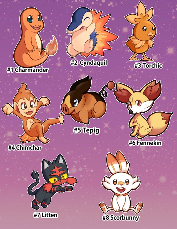 Pokemon Fire Starters