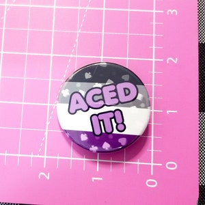 Ace Pride Buttons, 1 3/4 Inch 44mm Pin Back Buttons , Asexual Pin Badge ...
