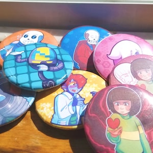 Underswap Pin Back Buttons, Undertale Buttons, Undertale AU - Etsy