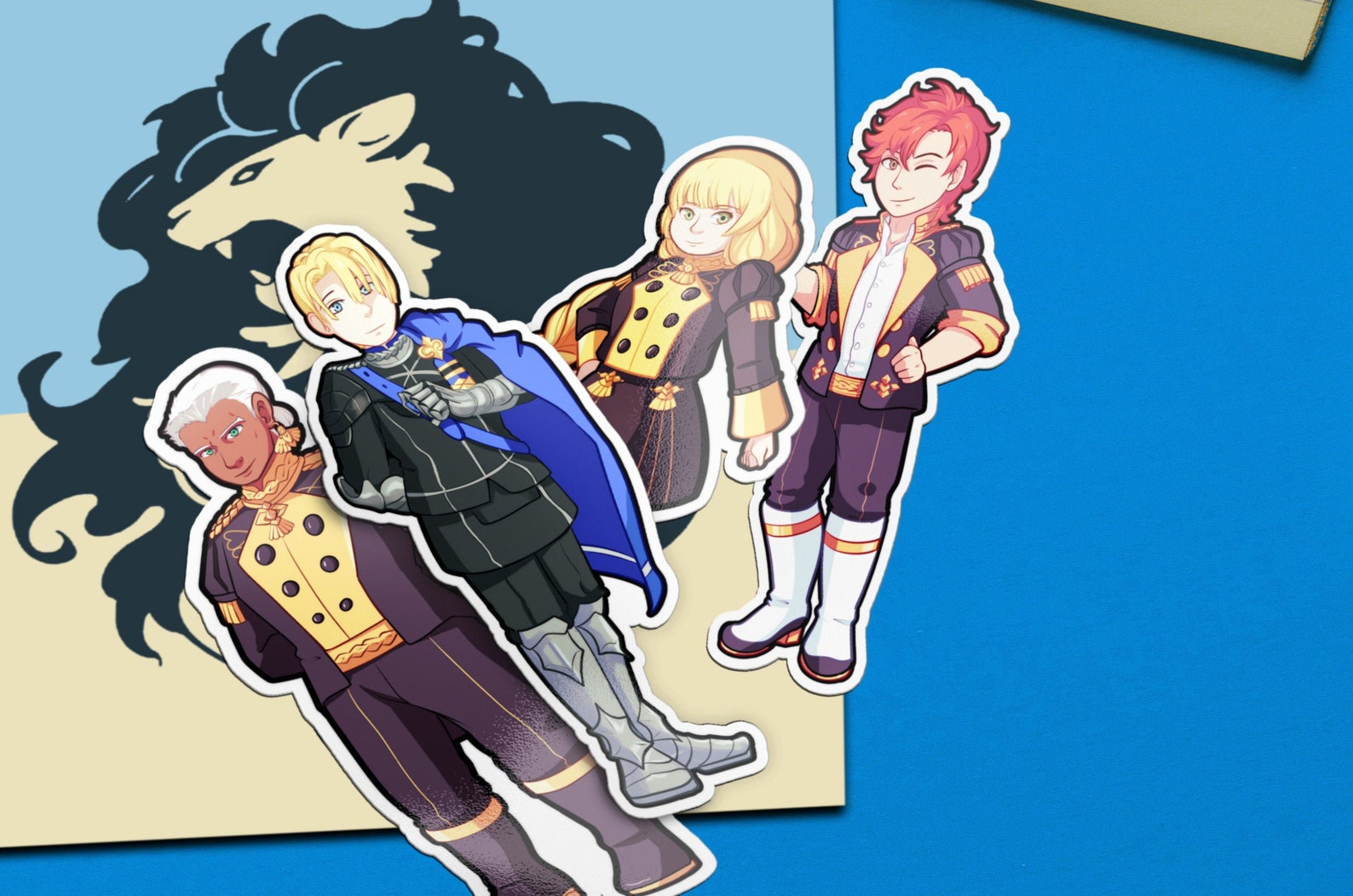 Blue Lions Vinyl Stickers, Fire Emblem Three Houses Stickers, Pre-time ...