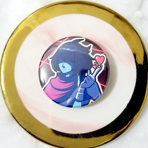 Deltarune Pin Back Buttons, Team Fun 1.75 Inch Button, 44mm Button ...