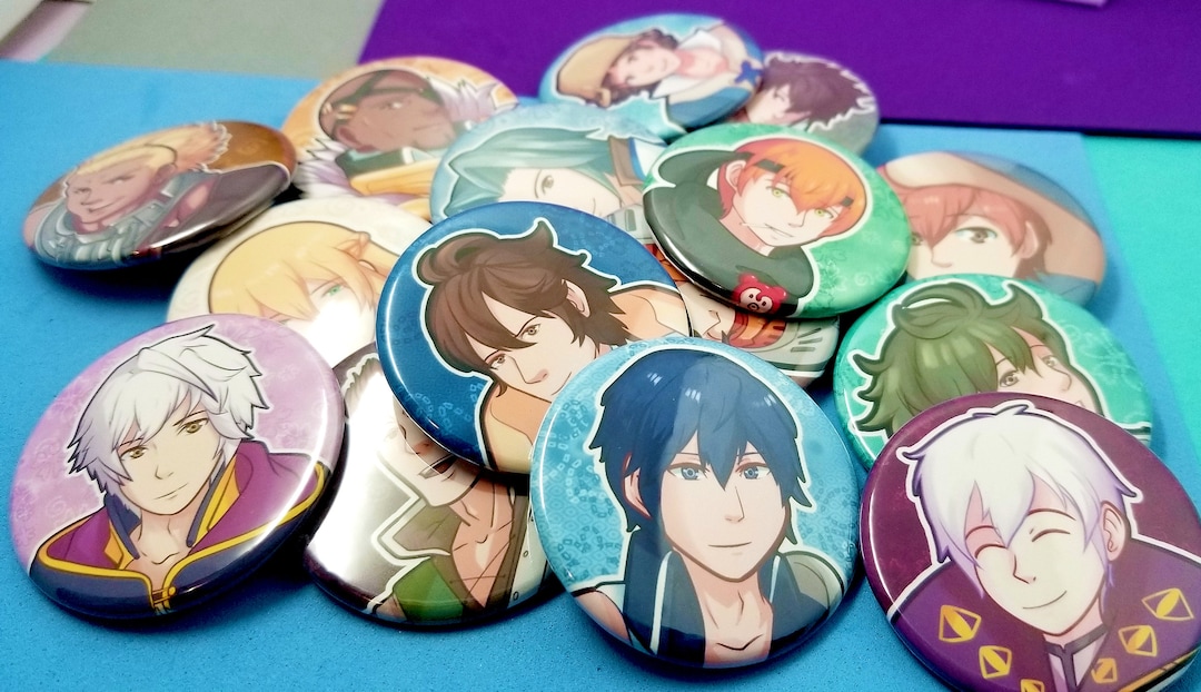 Fire Emblem Awakening First Gen Fathers Buttons, FE 13 Fire Gen Males ...