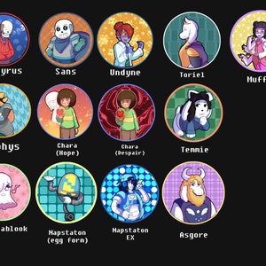 Underswap Pin Back Buttons, Undertale Buttons, Undertale AU - Etsy