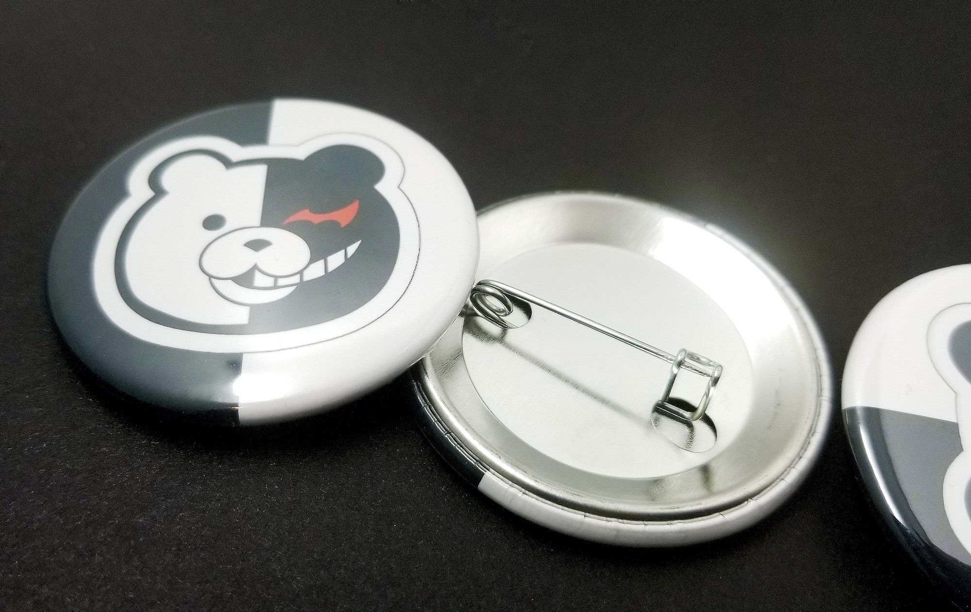 Monokuma Button 1 3/4 Inch Pin Badge Danganronpa Button - Etsy