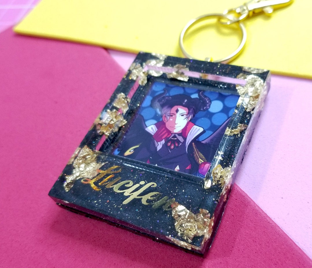 Lucifer Resin Photo Keychain, Obey Me Shall We Date Key Chain, Resin ...
