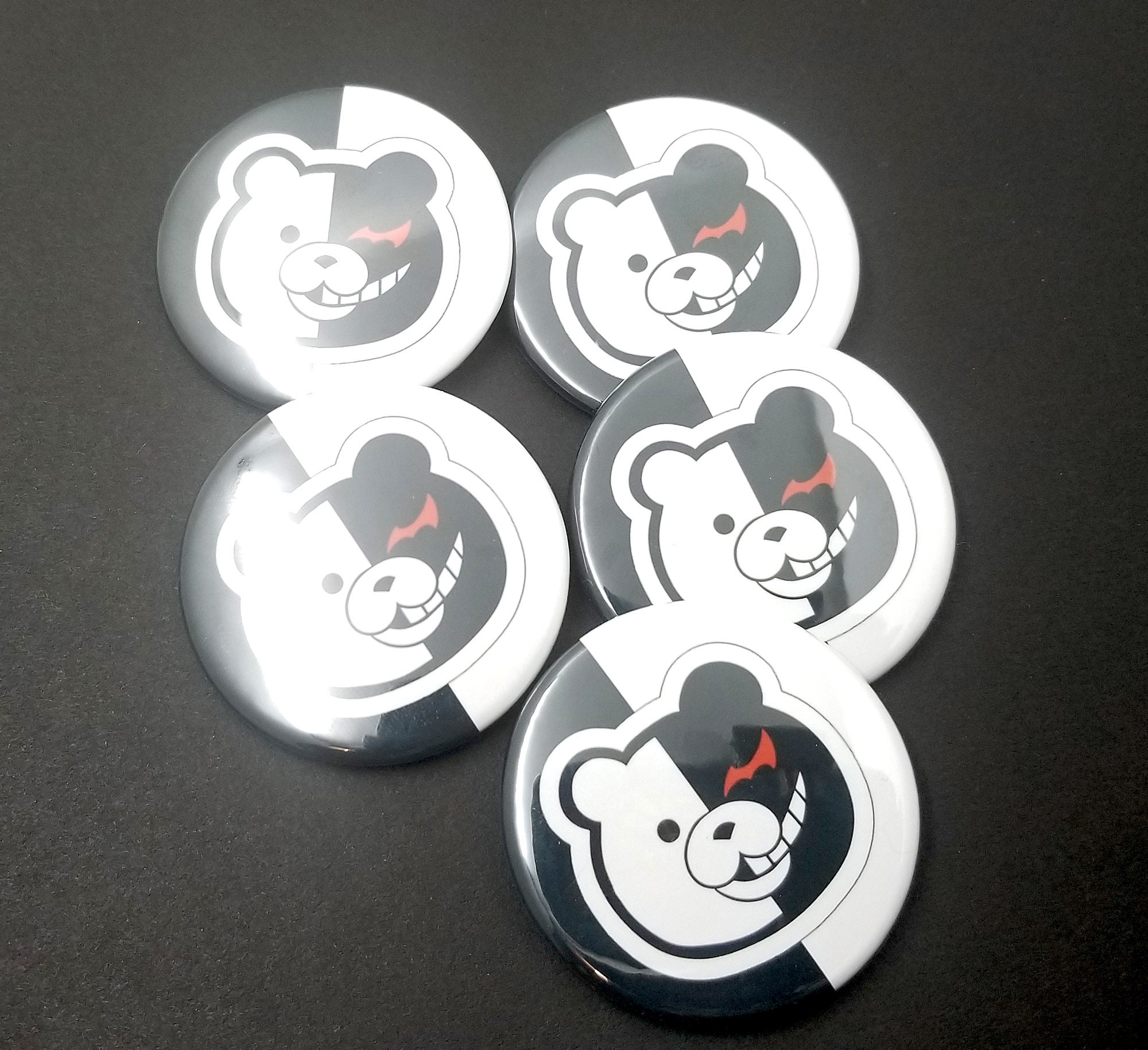 Monokuma Button 1 3/4 Inch Pin Badge Danganronpa Button - Etsy