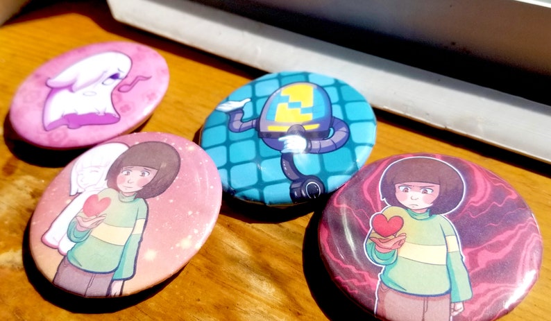 Underswap Pin Back Buttons, Undertale Buttons, Undertale AU - Etsy