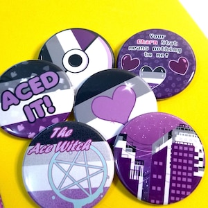 Ace Pride Buttons, 1 3/4 Inch 44mm Pin Back Buttons , Asexual Pin Badge ...