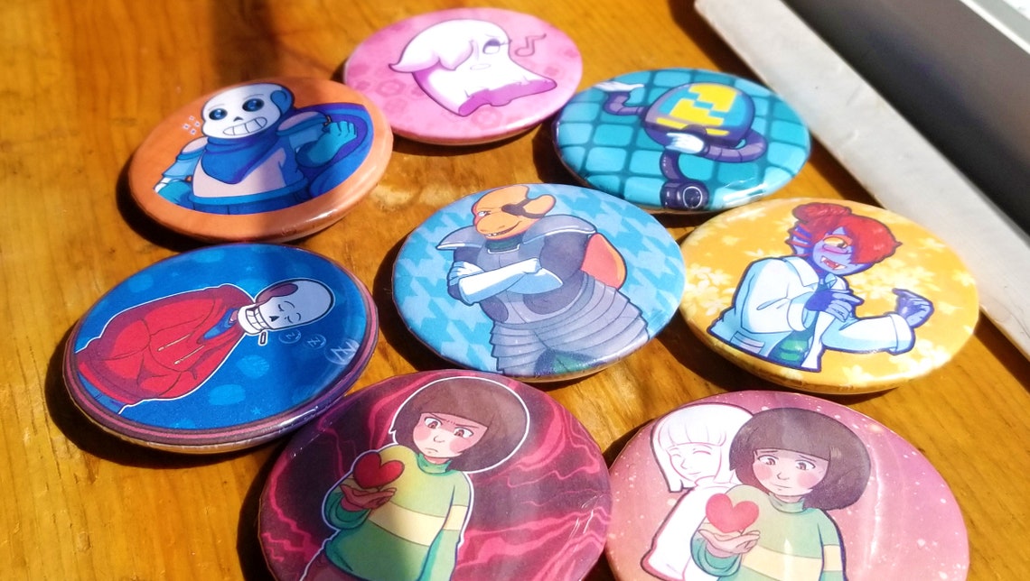 Underswap Pin back Buttons Undertale Buttons Undertale AU | Etsy