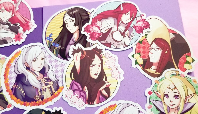 Fire Emblem Awakening Vinyl Stickers First Gen Females Fire - Etsy