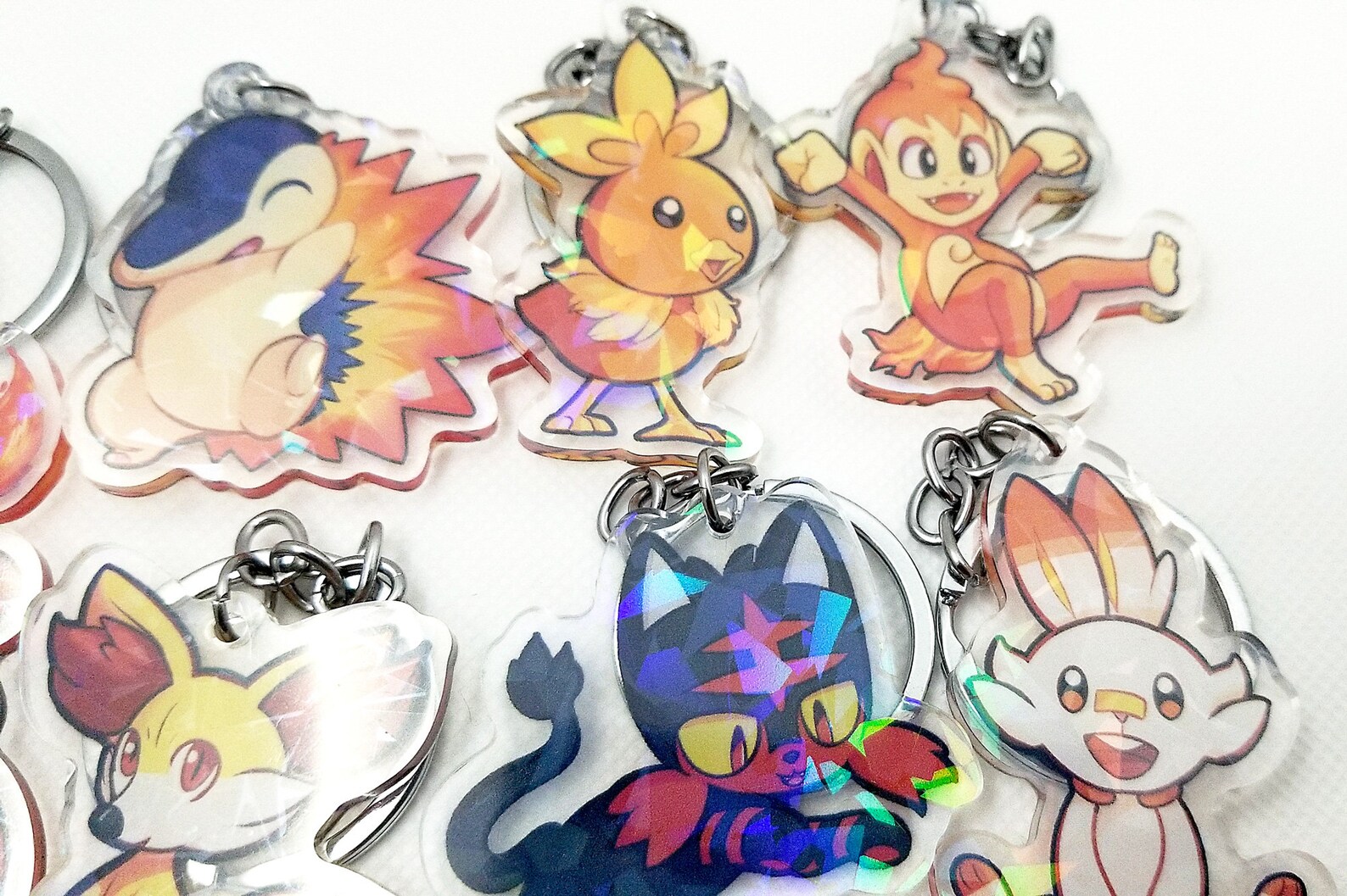 Fire Pokemon Charms Fire Starter Pokemon Acrylic Charms - Etsy UK
