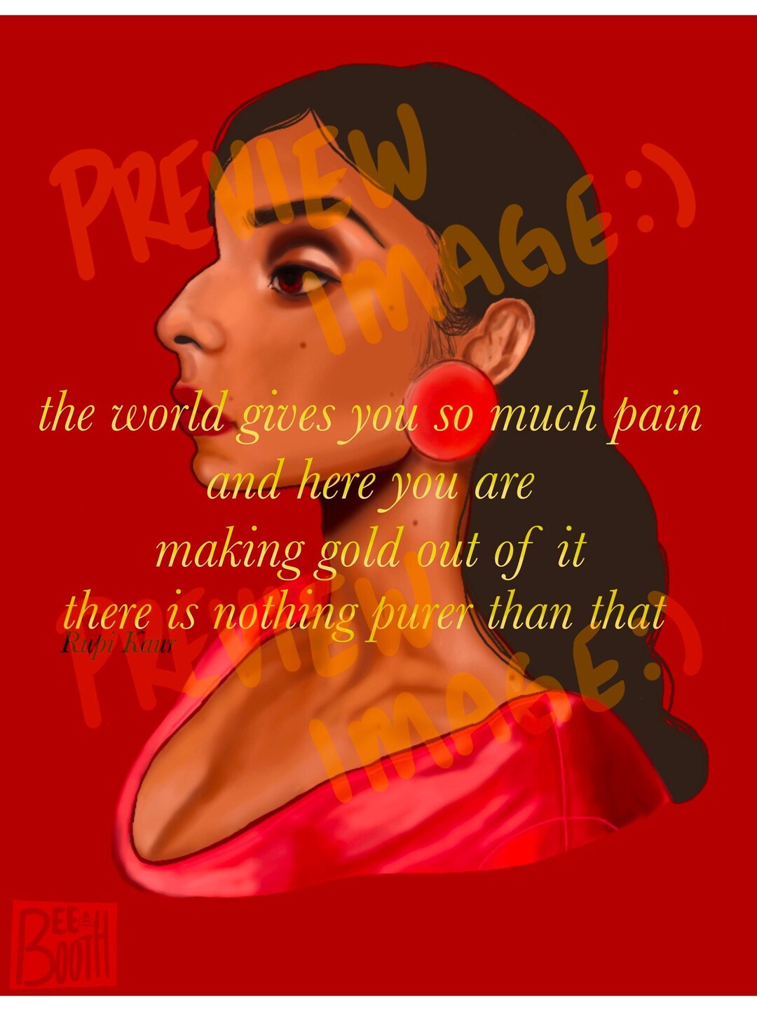Rupi Kaur Poem Print gold poet Series - Etsy