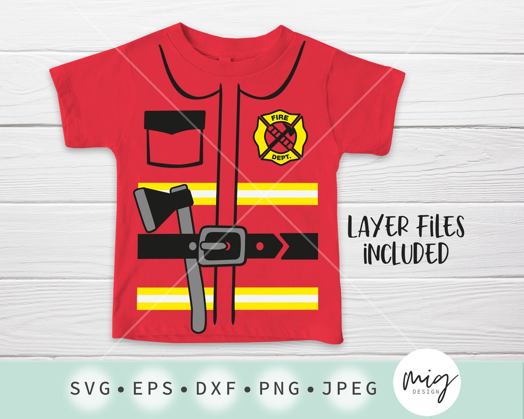 Bombero SVG camisa de bombero svg traje de bombero svg - Etsy México