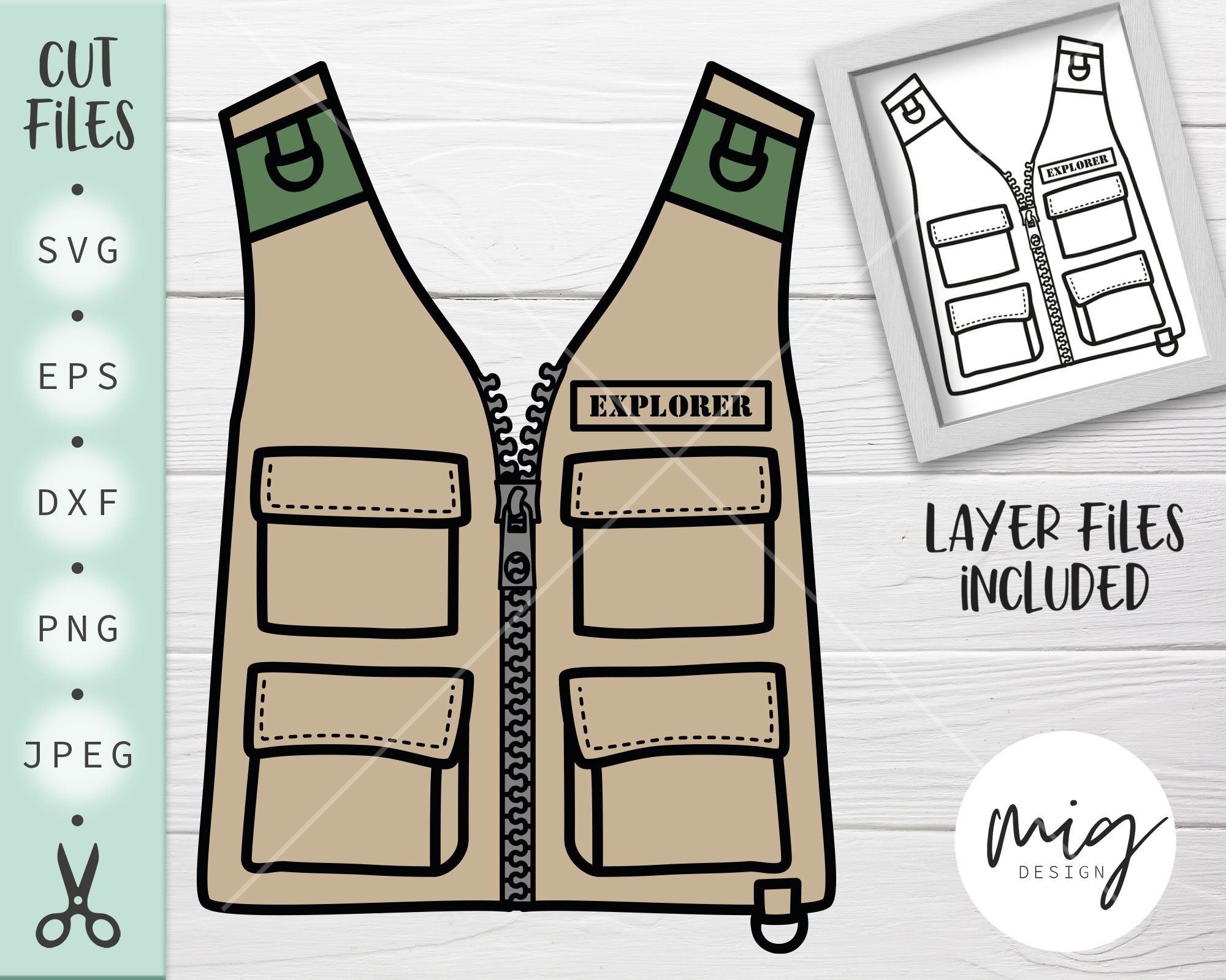 Safari SVG Explorer Svg Safari Uniform Svg Safari Vest - Etsy Australia