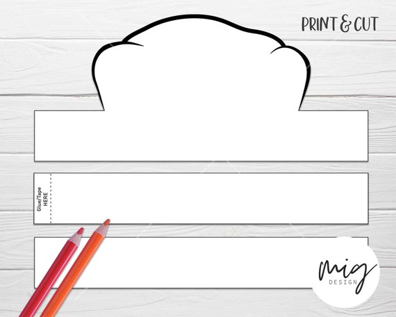 Paper Chef Hat Template