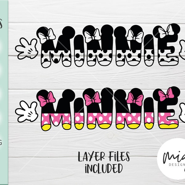 Minnie Mouse Word - Etsy