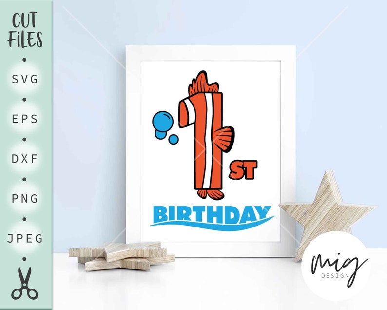 1st Birthday Nemo svg one Nemo svg Nemo svg Nemo Birthday | Etsy