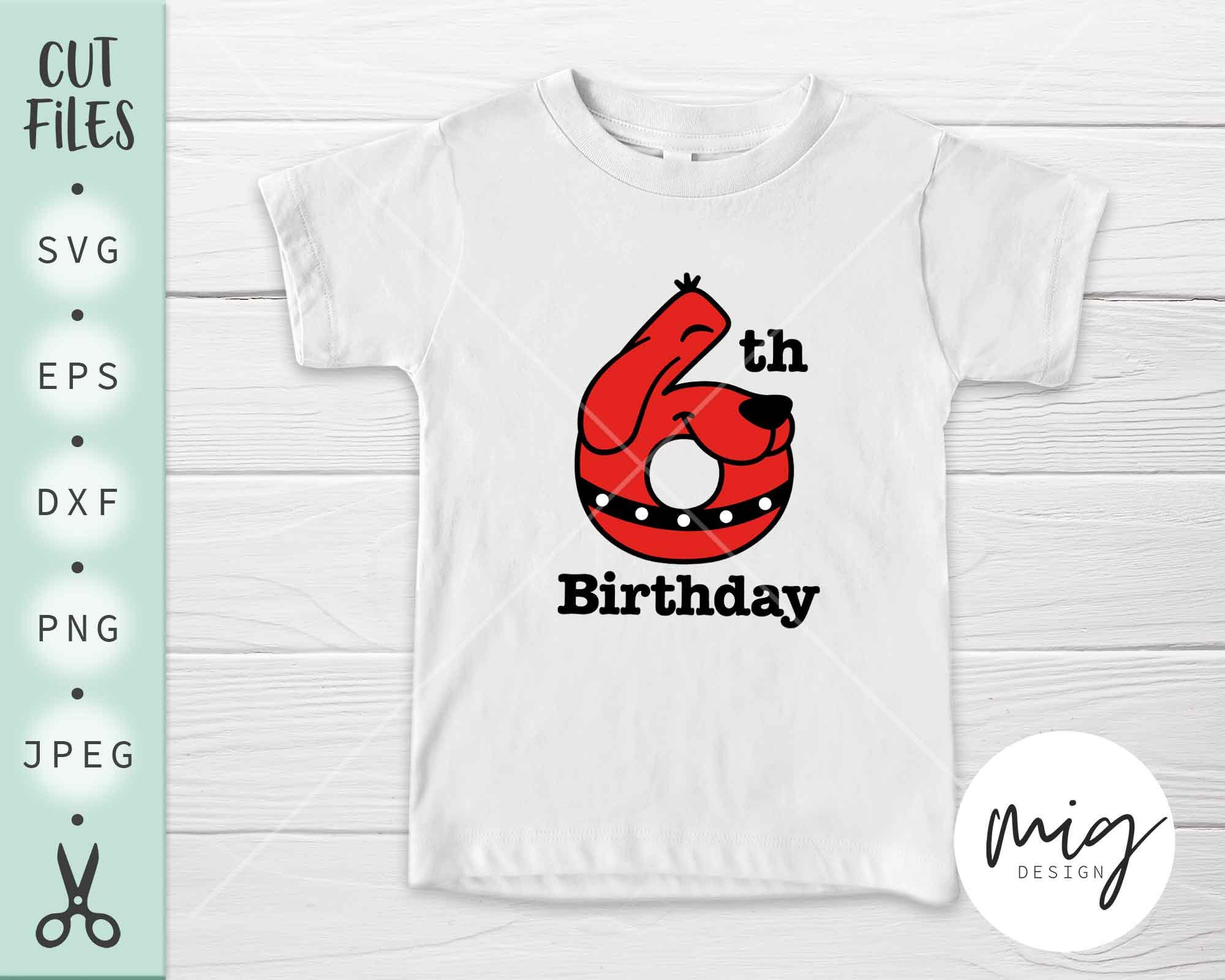 6th Birthday Red Dog Svg Big Red Dog Svg Birthday Boy Red - Etsy Australia