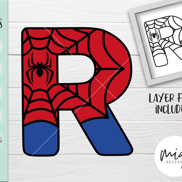 Spider Letter R Svg - Etsy