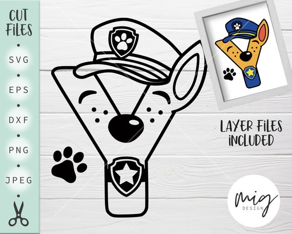 Alphabet Font Letters Letter Chase svg Chase svg patrol svg paw svg ...