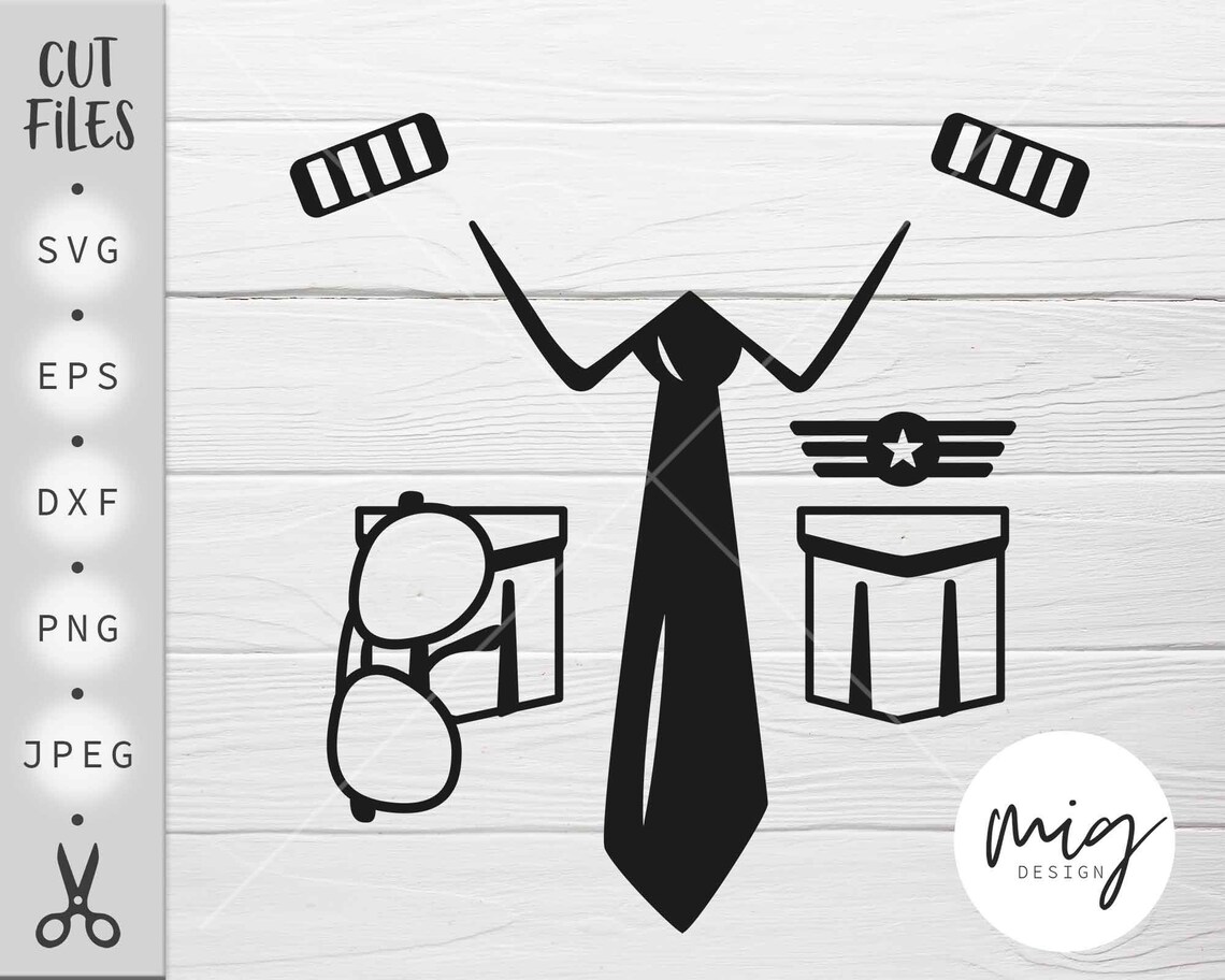 Pilot SVG pilot uniform svg Pilot costume svg pilot shirt | Etsy