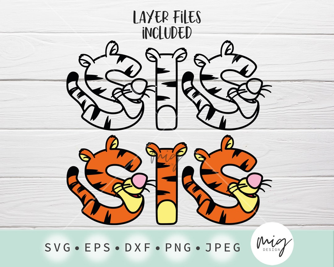 Tigger Cumpleaños Svg Hermana Tigger svg Winnie Pooh Sis - Etsy México