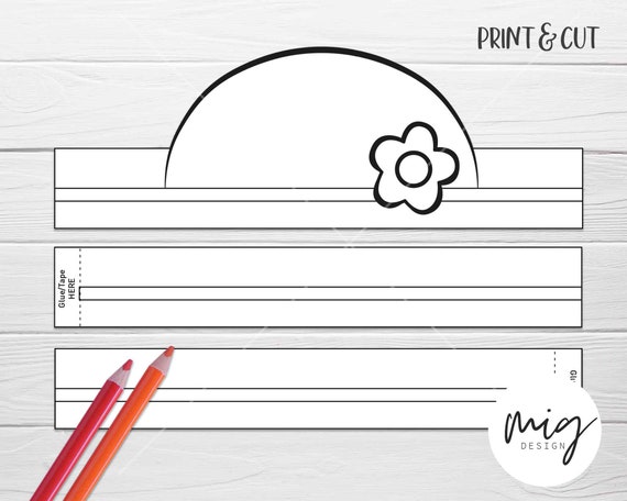 Clown Hat Craft Template