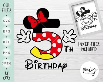 5th Birthday Minnie | Etsy